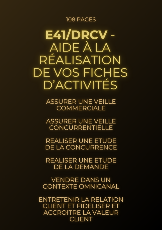 COMPTE RENDUS FICHES D'ACTIVITÉS - E41 E42 DOSSIERS ADOC ET DRCV ...